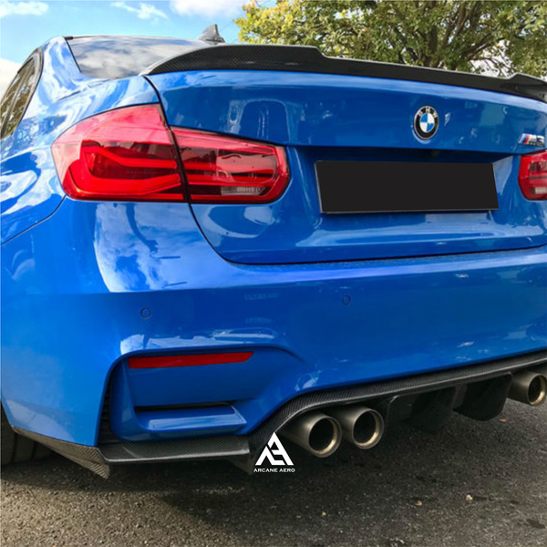 BMW F30 (3-SERIES) CS STYLE DRY CARBON FIBER ARCANE AERO BOOT SPOILER ...